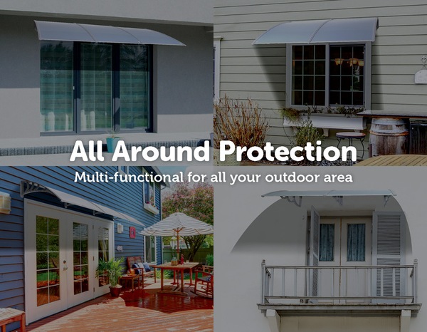 Buy DIY Outdoor Awning Cover 1mx2m with Rain Gutter - MyDeal Australia