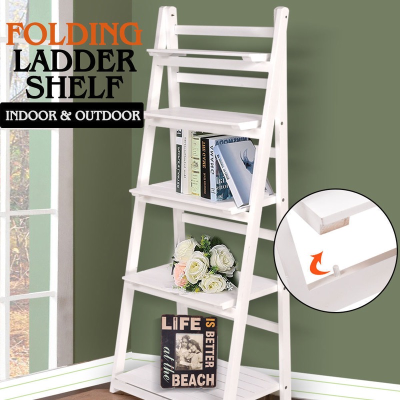 Buy Levede 3 Tier Ladder Shelf Stand Storage Book Shelves Shelving ...