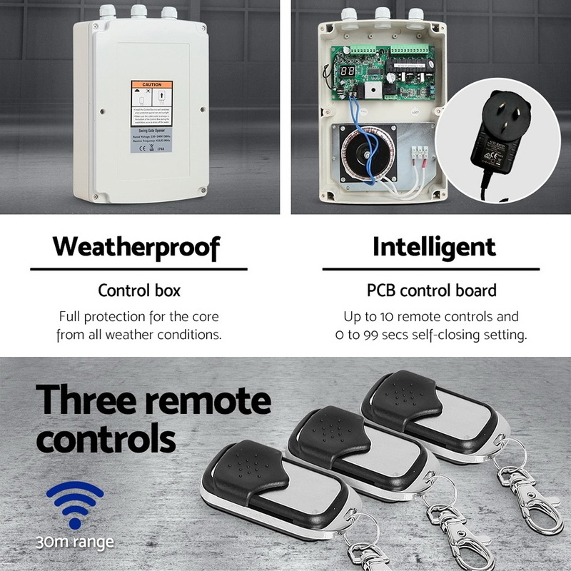 Buy LockMaster 1000KG Swing Gate Opener Auto Solar Power Electric Kit ...