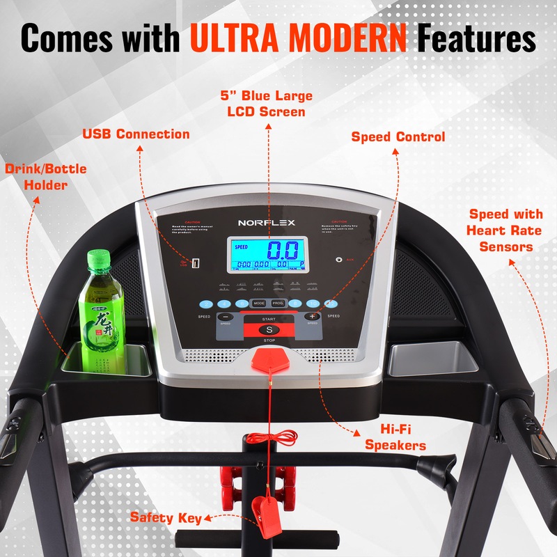 Buy NORFLEX Electric Treadmill Incline Home Gym Exercise Machine ...