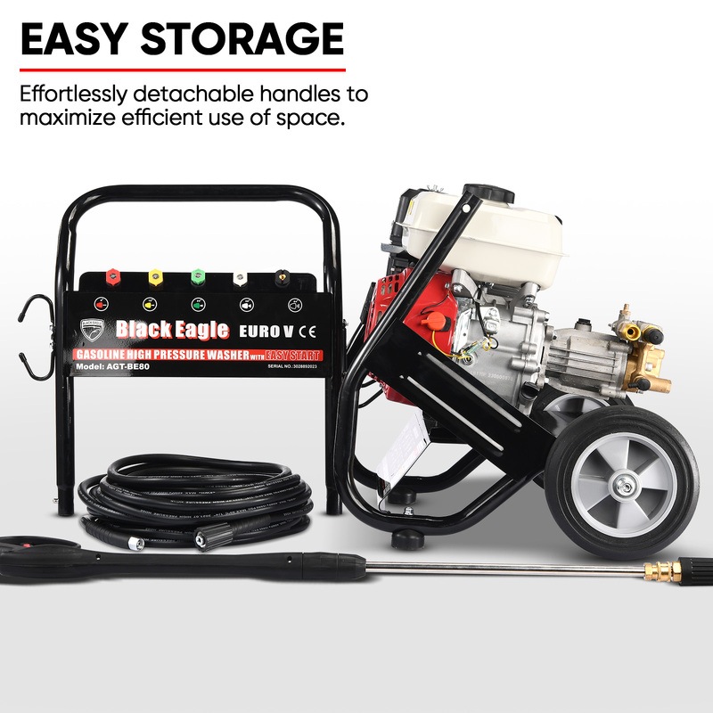 Buy BLACK EAGLE 10HP 4800PSI Petrol High Pressure Washer Cleaner water Gurney Spray MyDeal