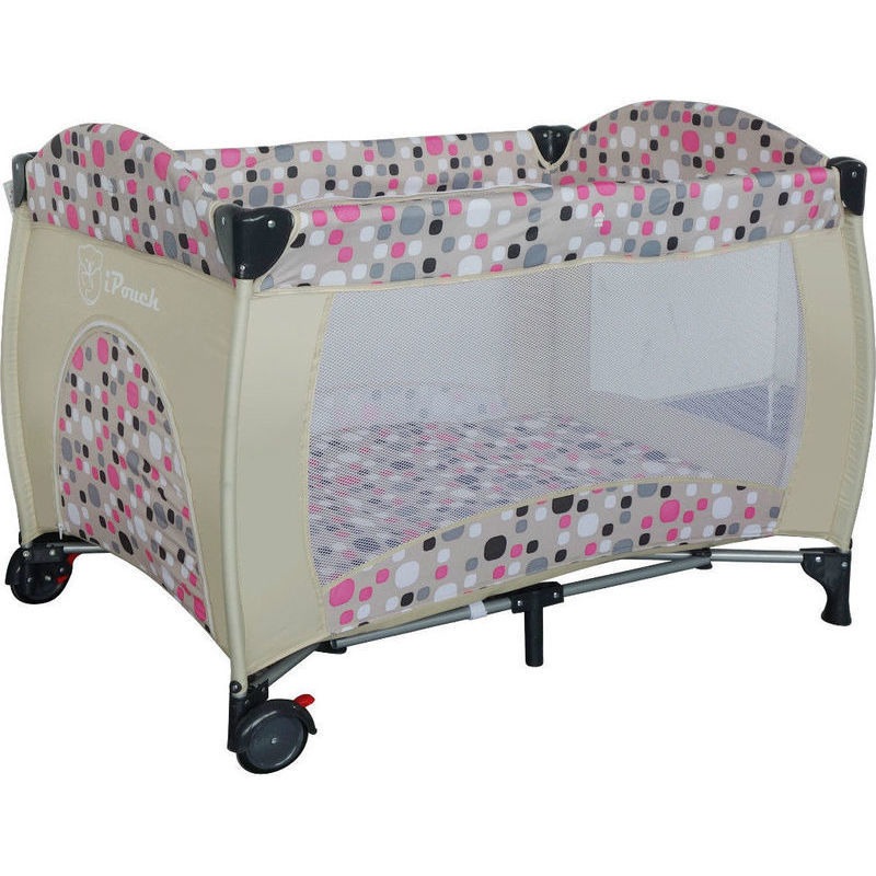 Buy Baby Travel PortaCot Playpen w/ Carry Bag in Beige - MyDeal