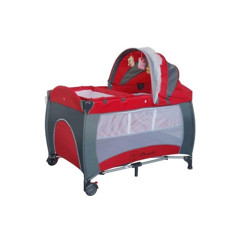 Buy Baby Travel PortaCot Playpen w/ Carry Bag in Red - MyDeal