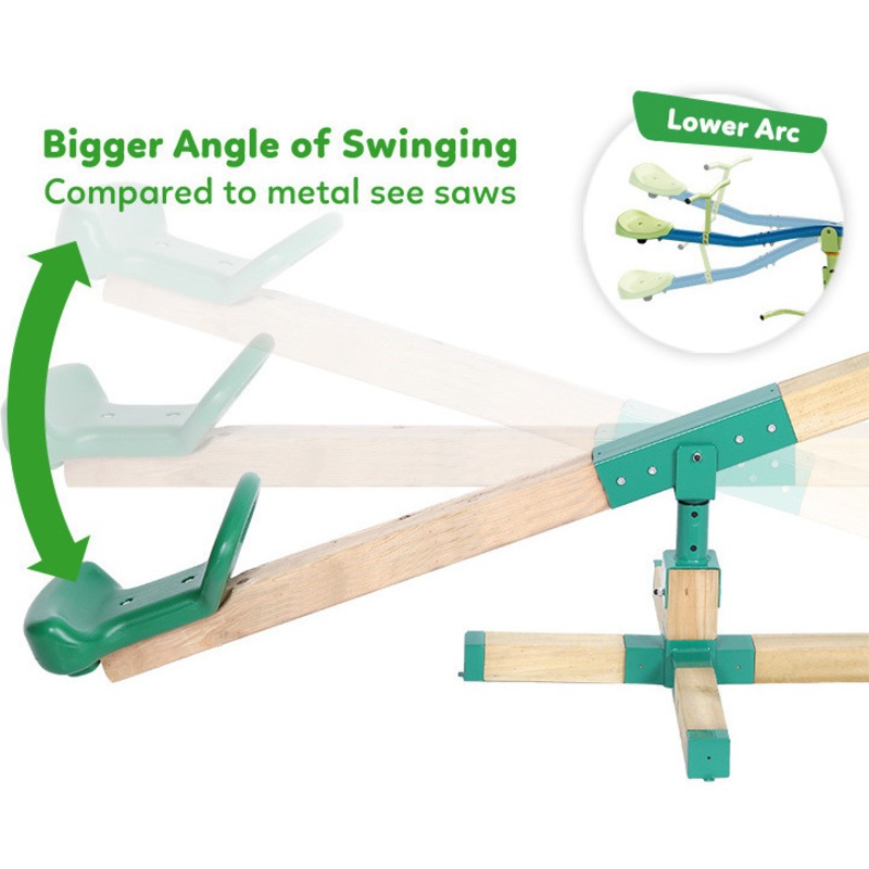 Buy Rocka Rotating Rounded Timber See Saw Teeterboard - MyDeal