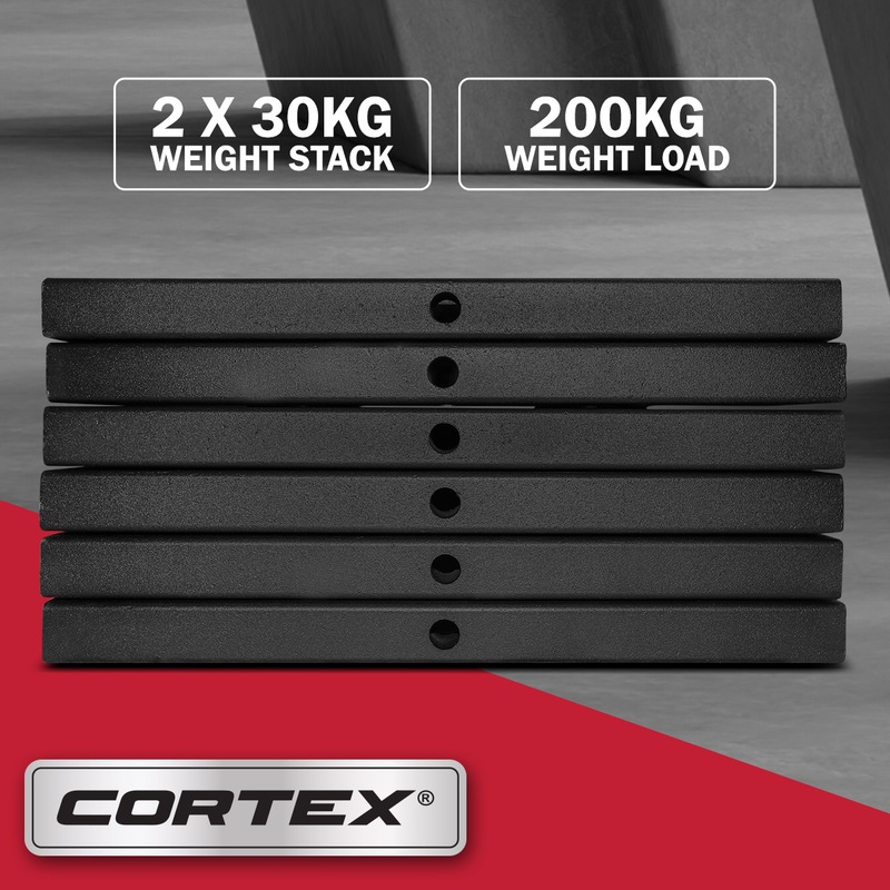 Buy CORTEX SM26 200kg Weight Stack Upgrade Set (Additional Plates, Rods ...