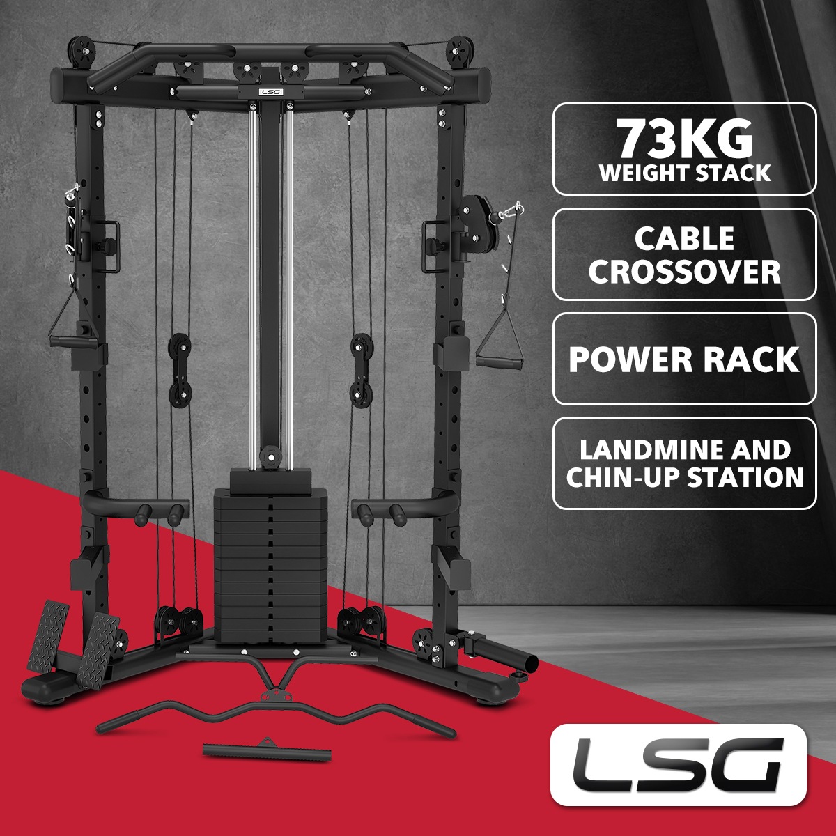 Buy LSG GRK-110 Space Saving Multi Function Rack with 73kg Cable ...