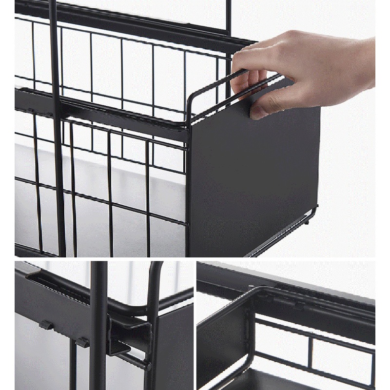 Buy ACA Kitchen Storage Shelf 2 Tier Drawer Dining Spice Rack Cupboard ...