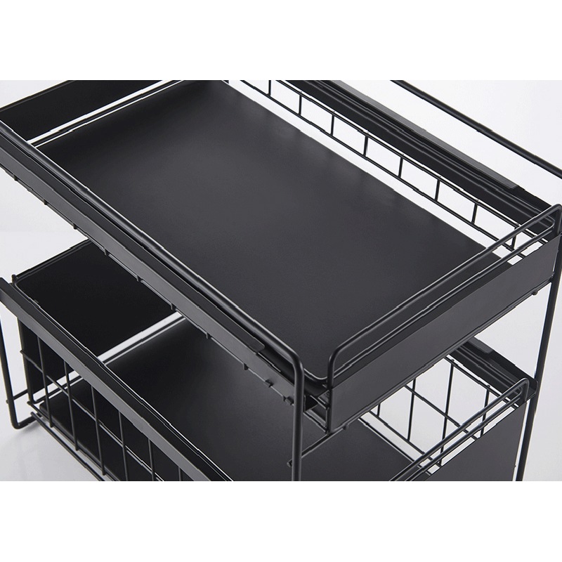 Buy ACA Kitchen Storage Shelf 2 Tier Drawer Dining Spice Rack Cupboard ...