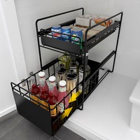 Buy ACA Kitchen Storage Shelf 2 Tier Drawer Dining Spice Rack Cupboard ...