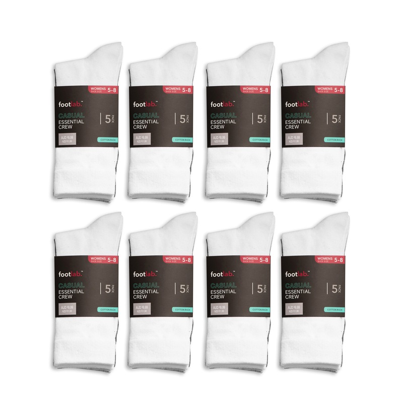 Buy Womens 20 Pack Socks Essential Crew - MyDeal