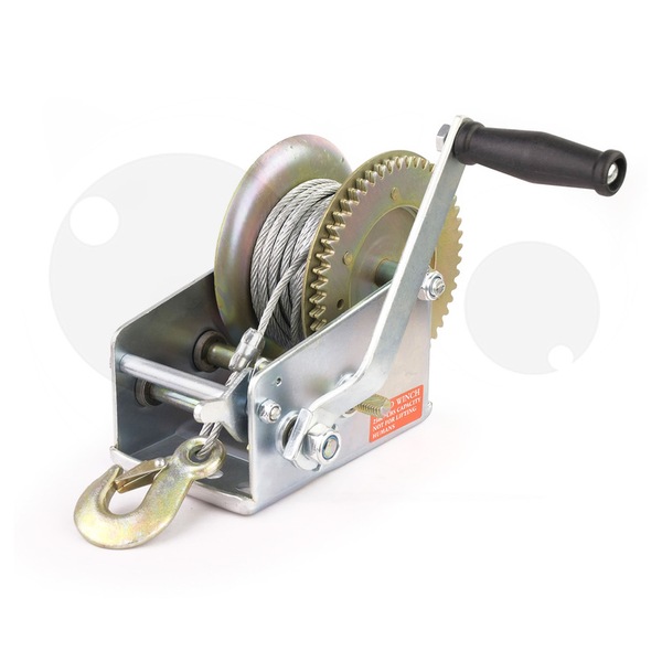 Buy 2-Speed Steel Cable Hand Winch 2500BLS - MyDeal Australia