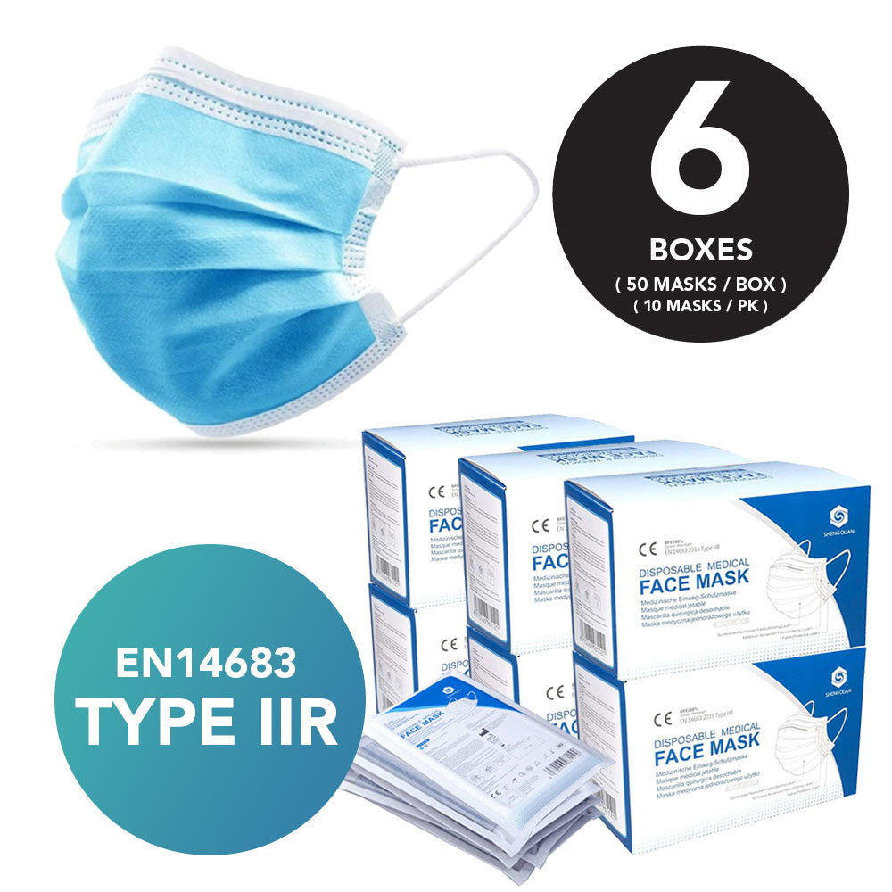 Buy Disposable Medical Face Mask EN14683 Type 2R (Bundle of 6) - MyDeal ...