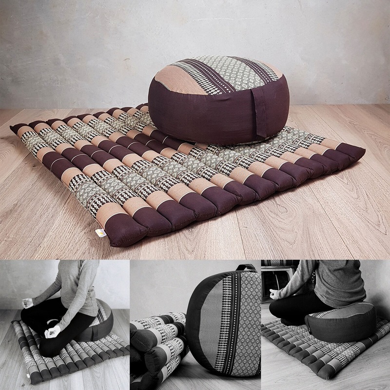 [MANGO TREES] Zafu Meditation Cushion Set Foldable Floor Seating Mat ...