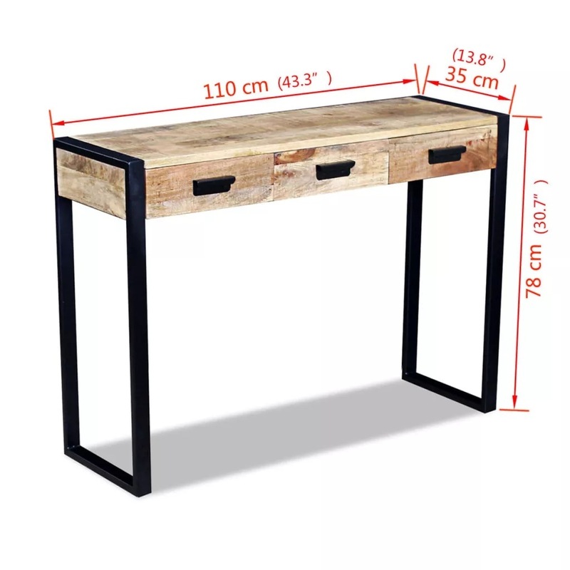 Buy MANGO TREES "Abbott" Console Table 110cm Length Solid Mango Woo ...
