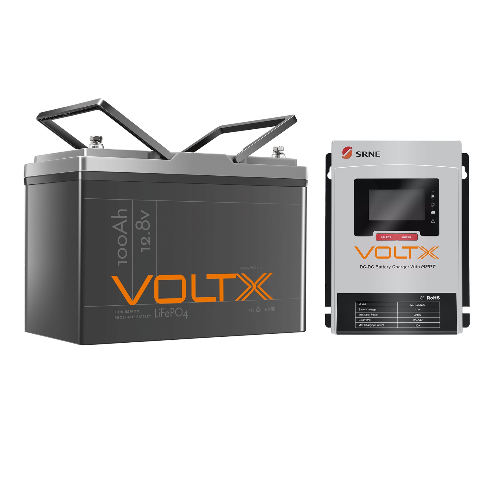 Buy VoltX 12V 100Ah Lithium Battery + 30A DC-DC Charger - MyDeal Australia