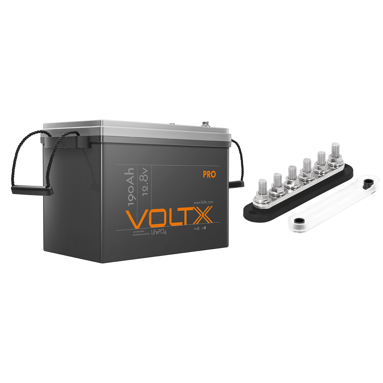 Buy VoltX 190Ah 12V Lithium Battery + BusBar 6G 300A - MyDeal Australia