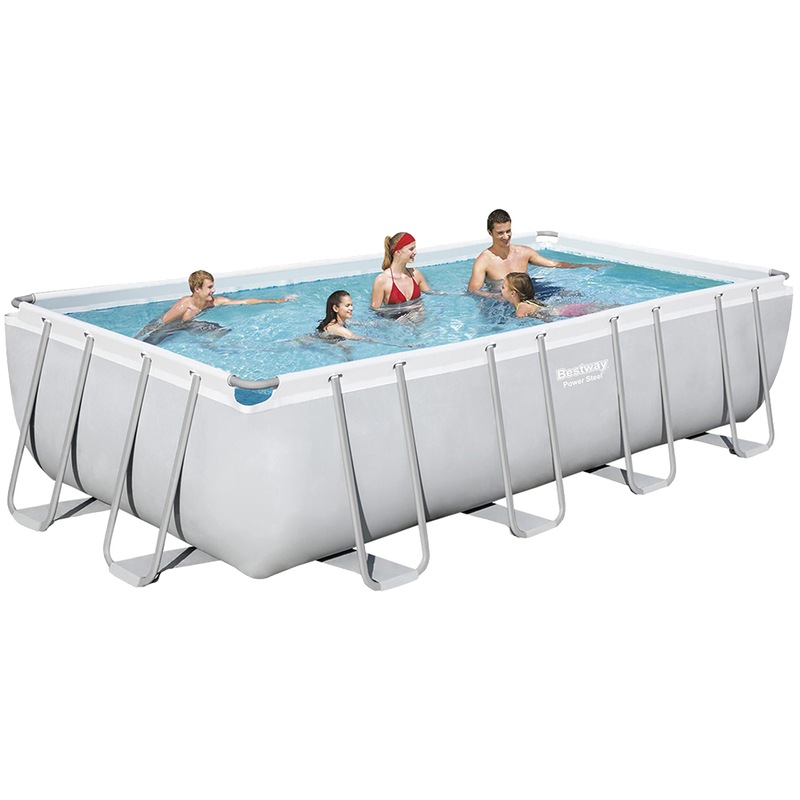 Buy Bestway 56468 - 5.49m x 2.74m x 1.22m Swimming Pool Above Ground Steel Rectangular - MyDeal