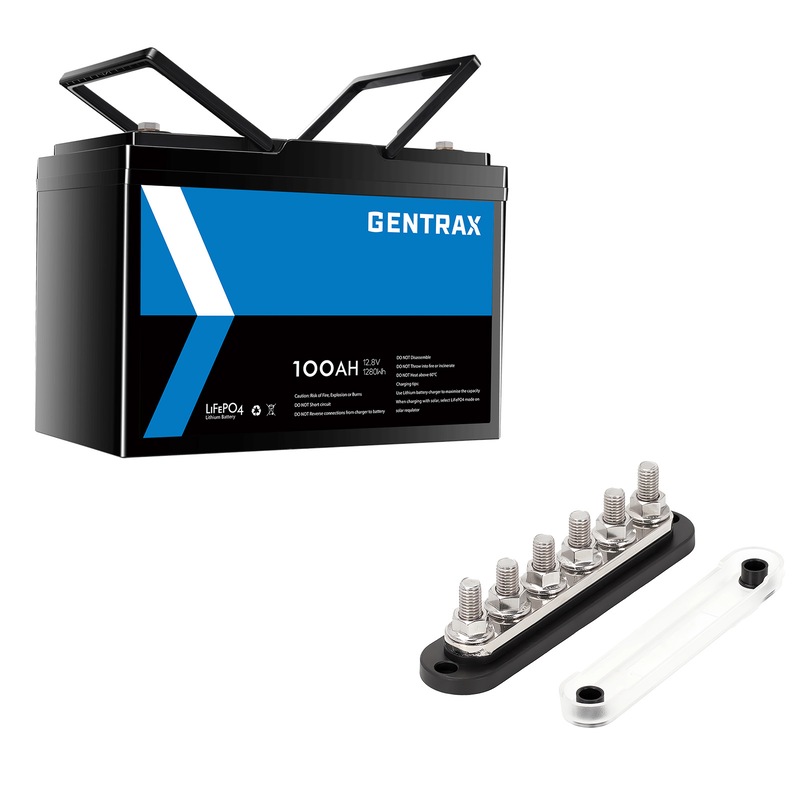 Buy 12V 100Ah Lithium Battery + Bus Bar M8 Power Distribution Terminal ...