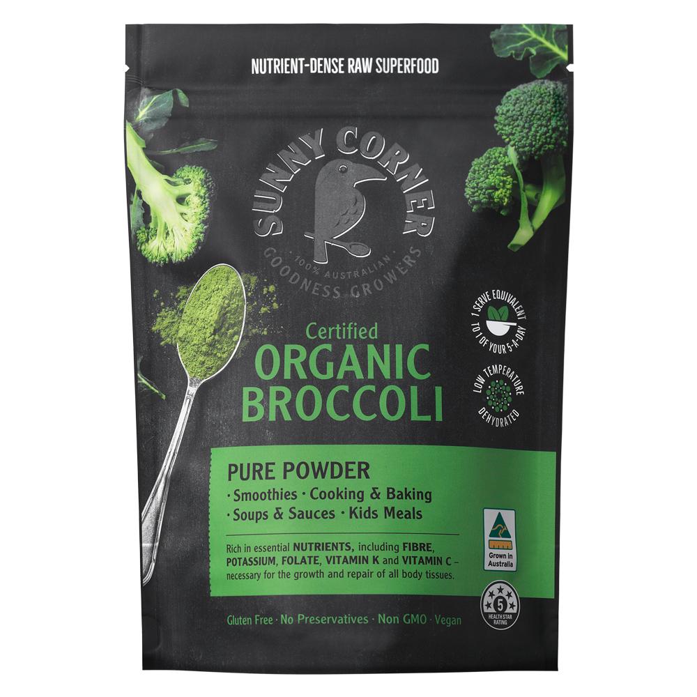 Buy Sunny Corner Certified Organic Broccoli Powder - MyDeal Australia