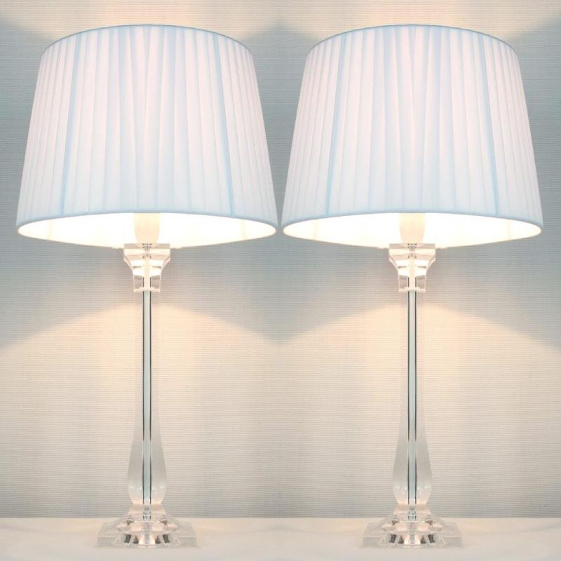2x Classic Modern Bedside Lamps White Shades Show Home Sales 2x Classic Modern Bedside Lamps White Shades Show Home Sales