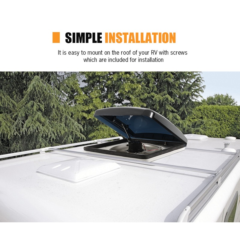 SAN HIMA Caravan Roof Vent Hatch Pop up Fan Vents 12V RV 3 Speed ...