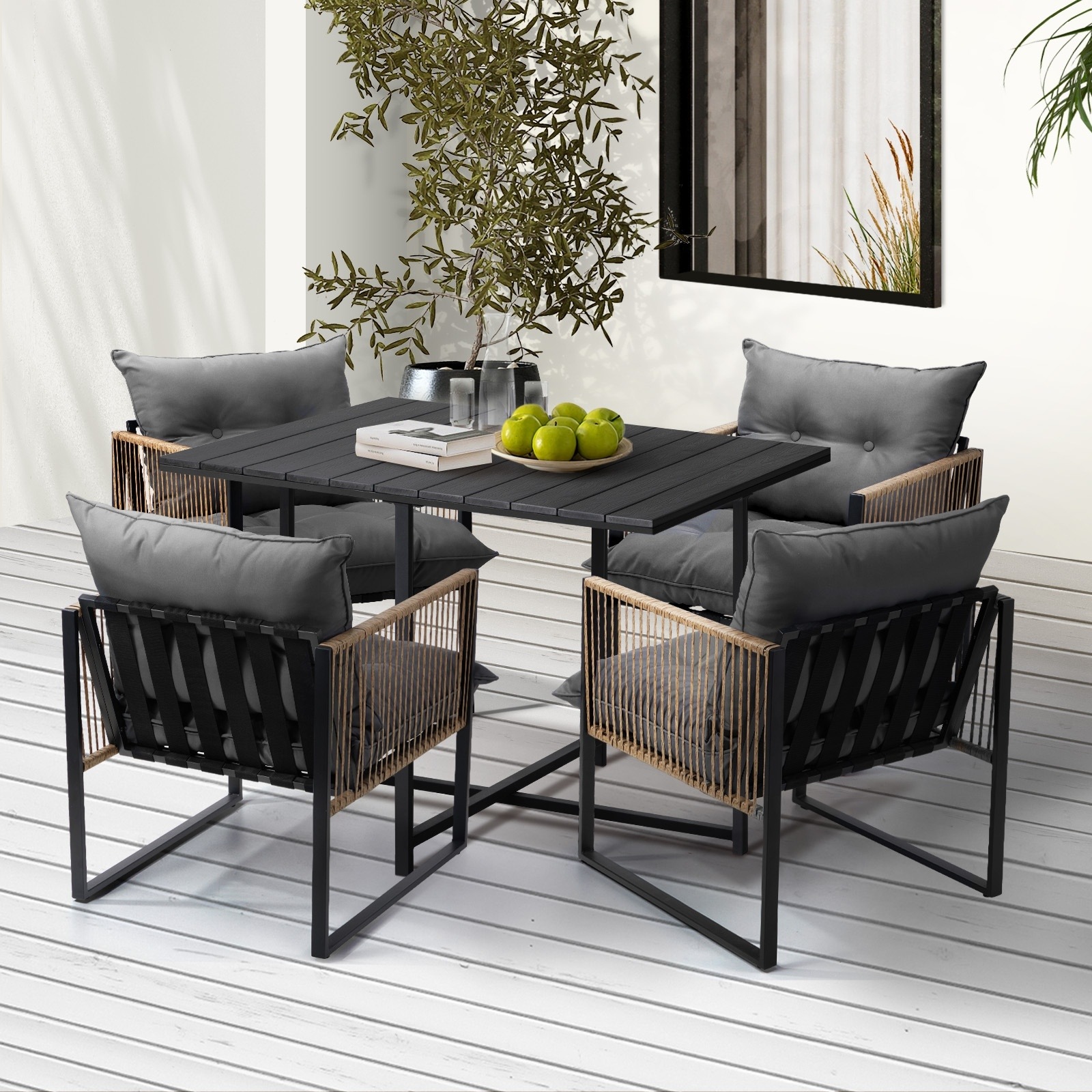 Buy Livsip Outdoor Dining Set Patio Furniture Garden 4 Seater - MyDeal ...