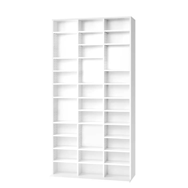 Buy Oikiture Bookshelf Display Shelf Bookcase CD DVD Storage Media ...