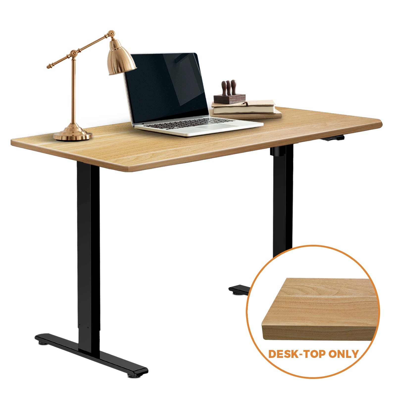 Buy Oikiture Standing Desk Table Top Only For Office Computer Desk Oak ...