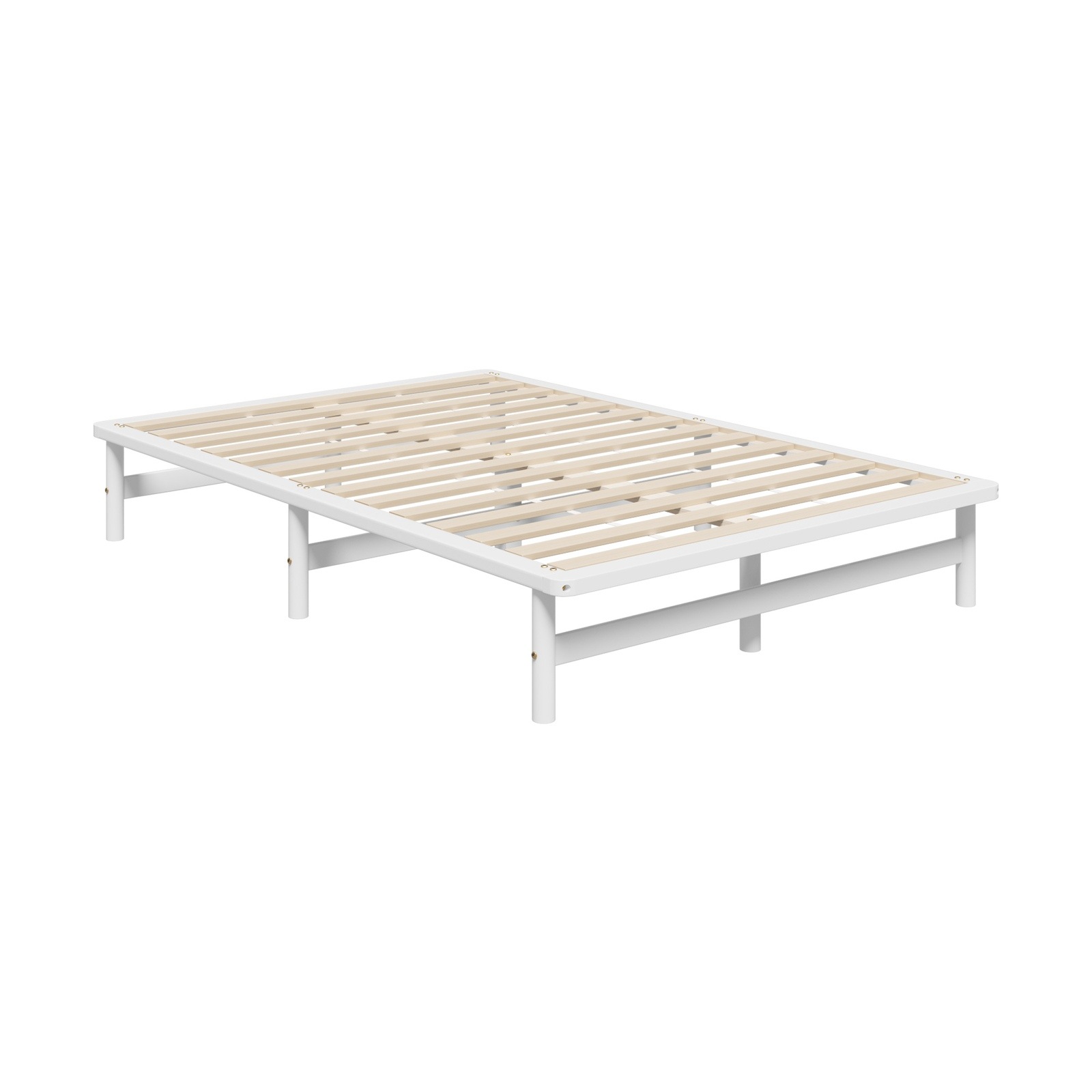 Buy Oikiture Wooden Bed Frame Queen Size Beds Base Platform Solid Pine ...