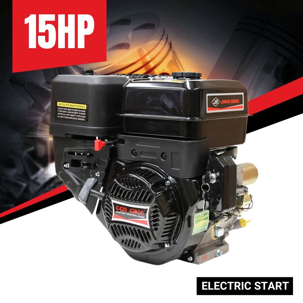 Buy JD 15HP Electric Start Commercial 4 Stroke Petrol Engine - MyDeal ...