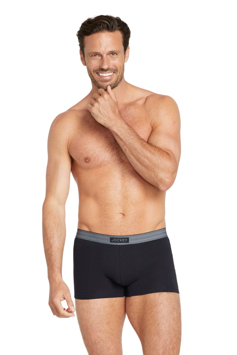 Buy 15 X Mens Jockey Comfort Classics Cotton Trunks Underwear Black - MyDeal Australia