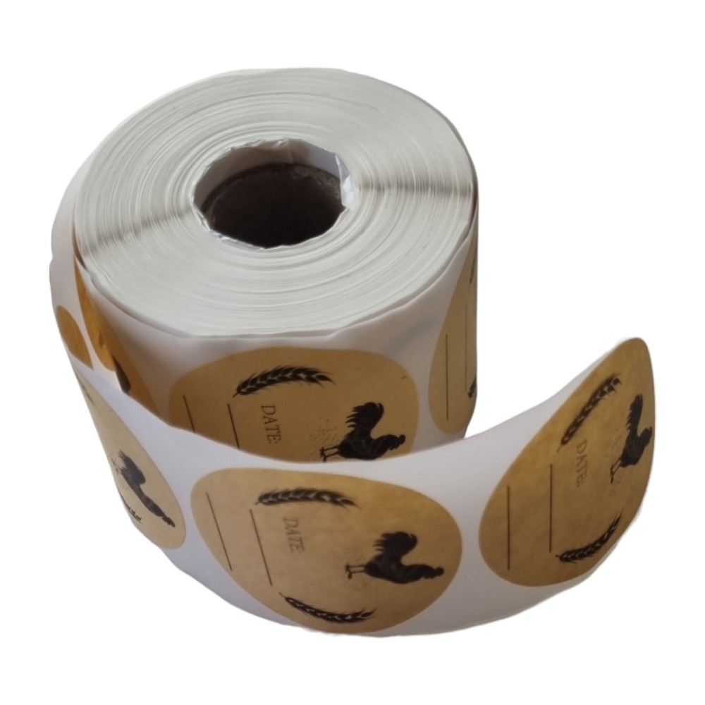 Buy 1500 Pieces X Carton Label Adhesive Round Stickers For Chicken Eggs ...
