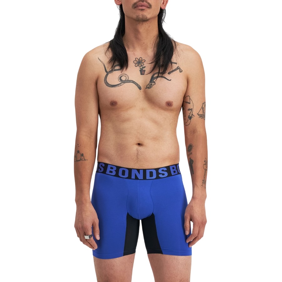 Buy 2 X Bonds Mens Chafe Off Trunks Underwear Undies Blue And Black ...