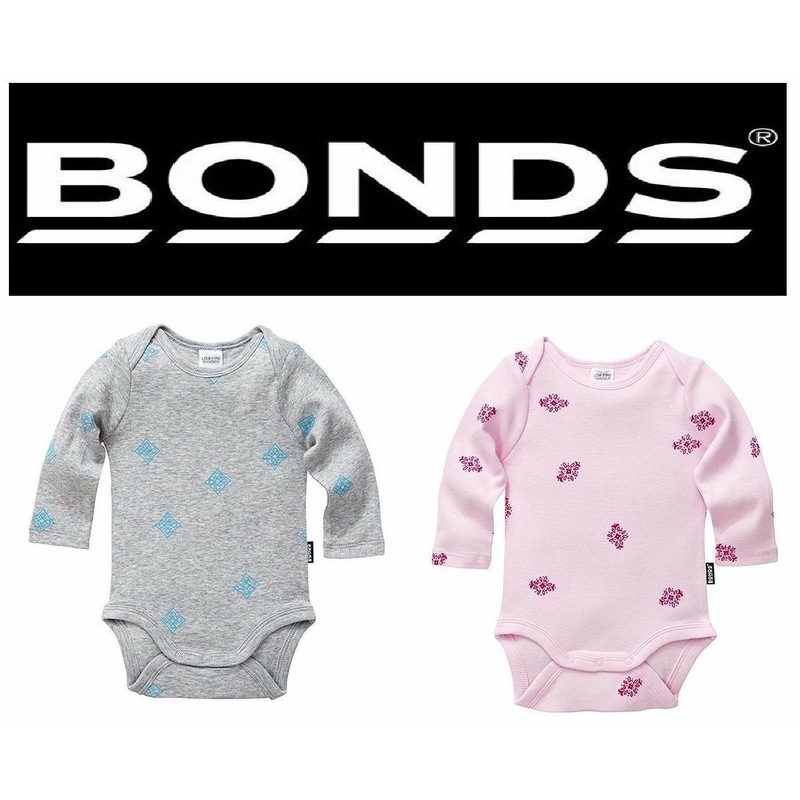 Buy Bonds Baby Boy Girl Cotton Newbies Pink Grey Blue Long Sleeve ...