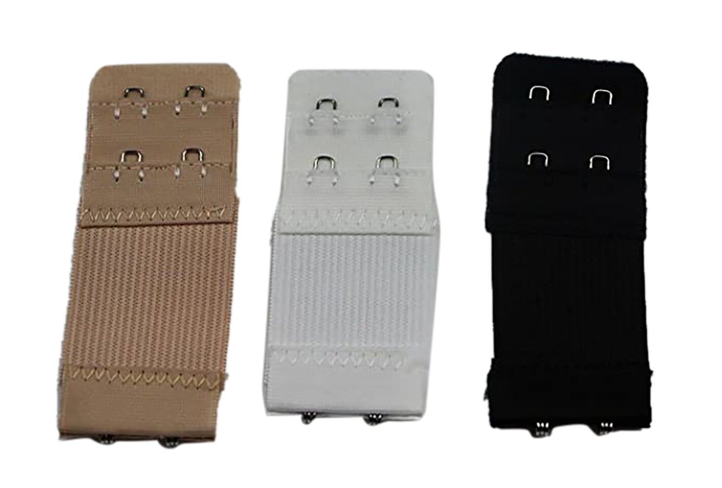 Buy Bra Extender Extension 2 Hook Pack Of 3 Clip On Strap Elastic Black ...