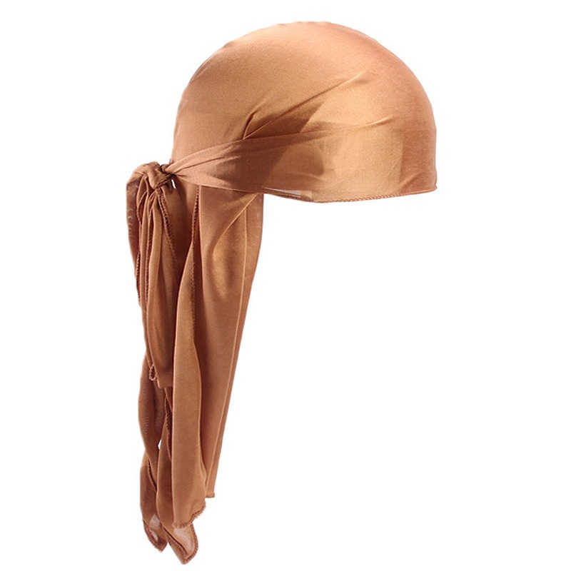 Buy Gold Durag Silky Feel Doo Head Wrap Bandana Soft Cap Unisex Mens ...