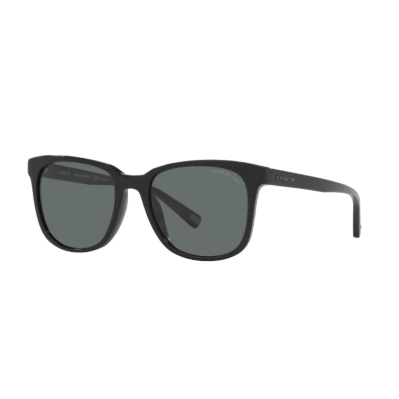 Buy Mens Coach Polarised Sunglasses Hc8313u Black Dark Grey Sunnies