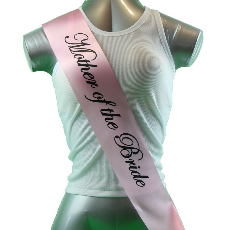 Buy Sashes Hens Sash Party Bridal Light Pink/Black - Mother Of The ...