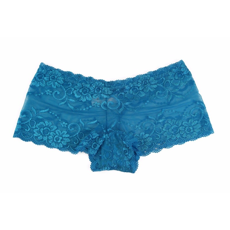 Buy Womens Sexy "Plus Size" Lace Boyleg Underwear Panties Blue Lingerie ...