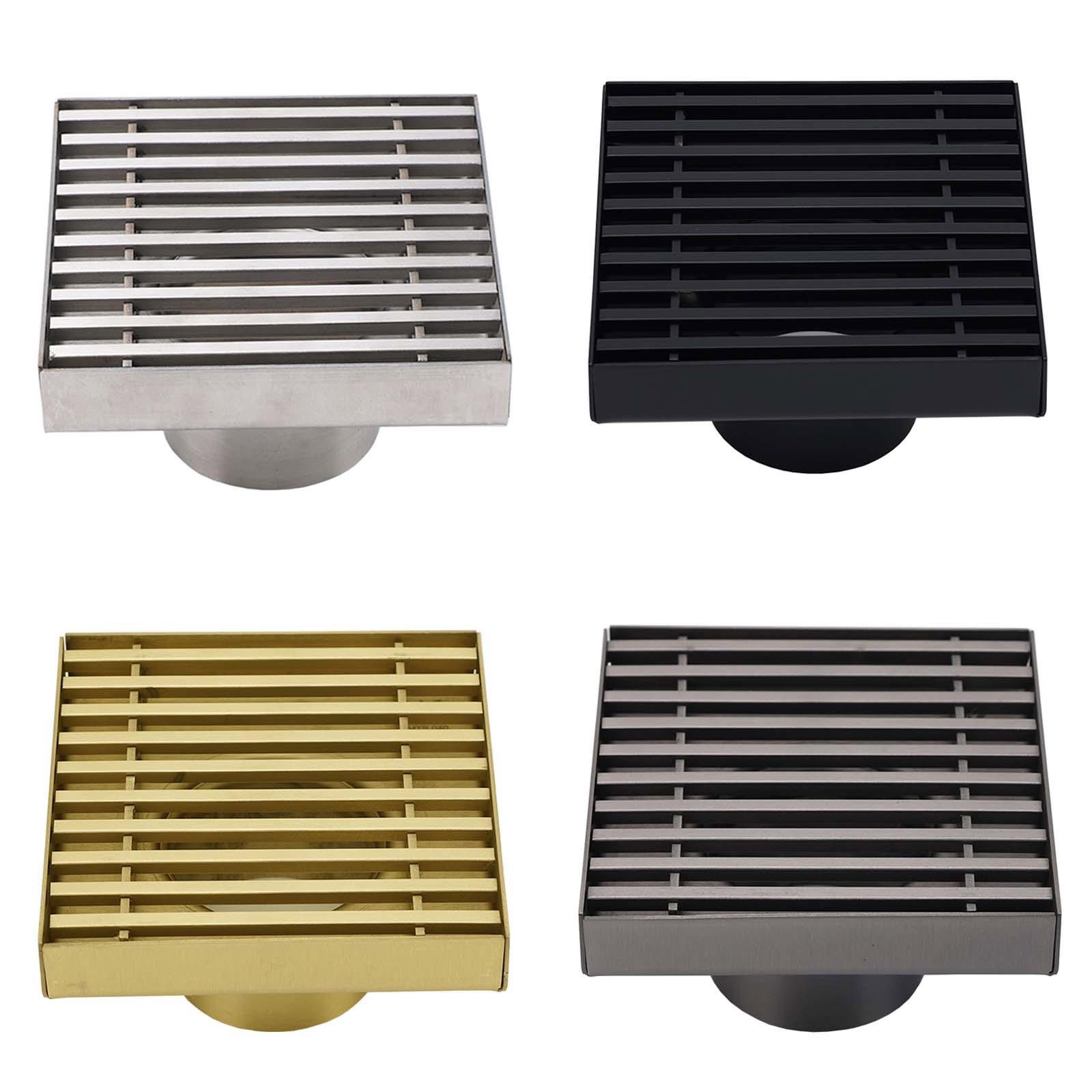 Buy Brushed/Gold/Black/Gun Metal Square 100mm Strip Fence Floor Drain ...