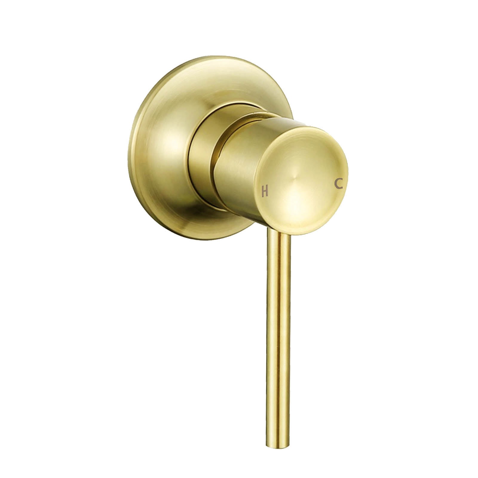 Buy Brushed Gold Round Bathroom Luxury Shower Hot Cold Mixer Ceramic ...