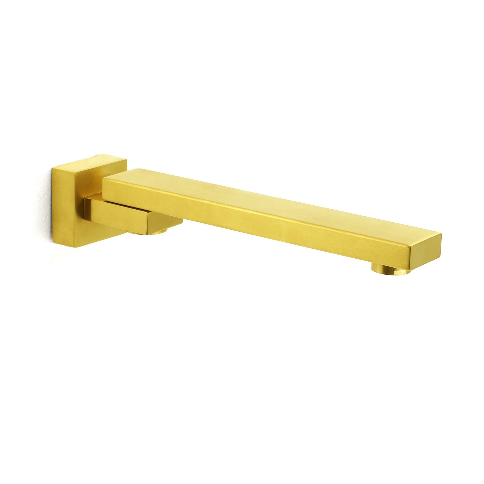 Buy Brushed Gold Square Bath Tub Faucet Water Spout Outlet Basin ...