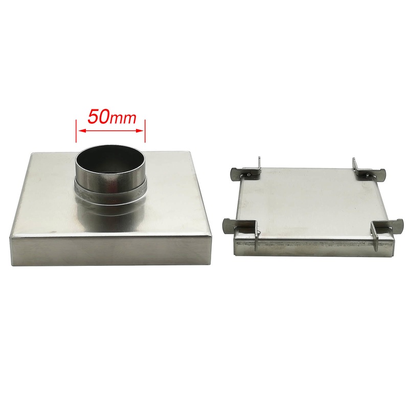 Buy Silver 130x130mm Small Shower Grate Floor Drain Tile Insert 50mm ...