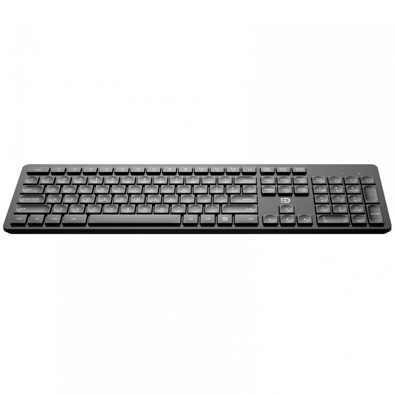 Buy 2.4Ghz Wireless Keyboard Mac Windows 106 Key Concave Keycap - Black ...