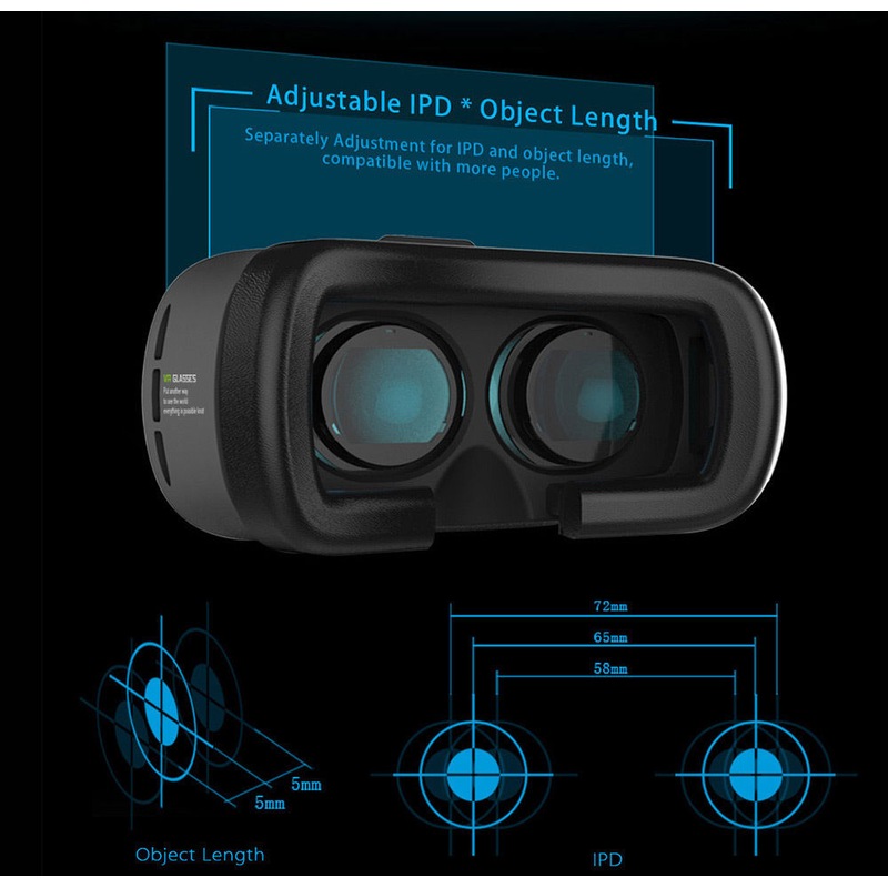 Buy 3D VR Box Glasses Gen VR Box Virtual Reality Headset 4.7"- 6" Phone ...