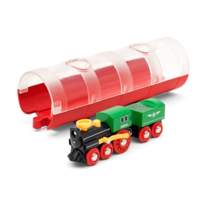 Buy BRIO Tunnel & Steam Train 3 pieces - MyDeal