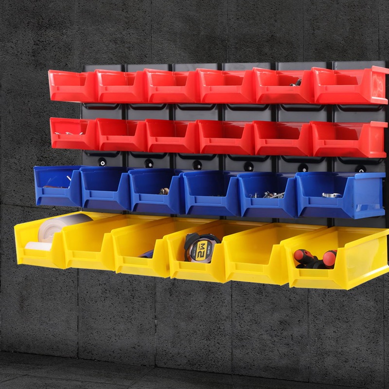 Buy Giantz 24 Storage Bin Rack Wall Mounted - MyDeal