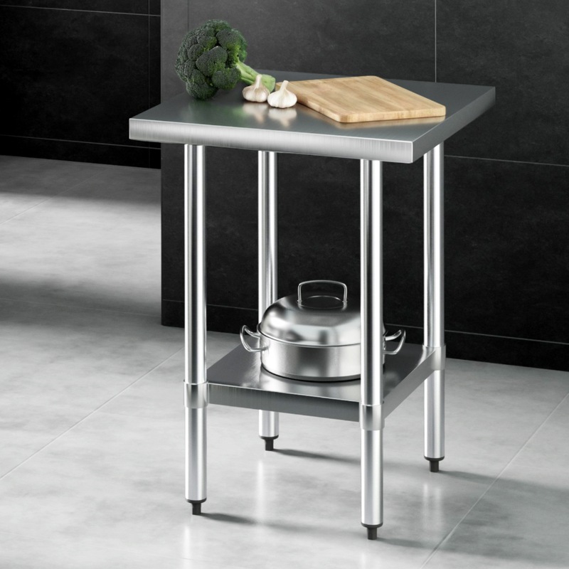 Buy Cefito 610x610mm Stainless Steel Kitchen bench 430 Food Grade Work ...