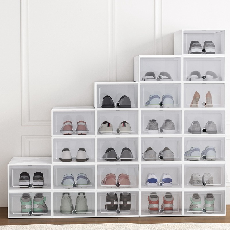 Buy Artiss DIY Shoe Box Set of 24 Stackable White Abel - MyDeal