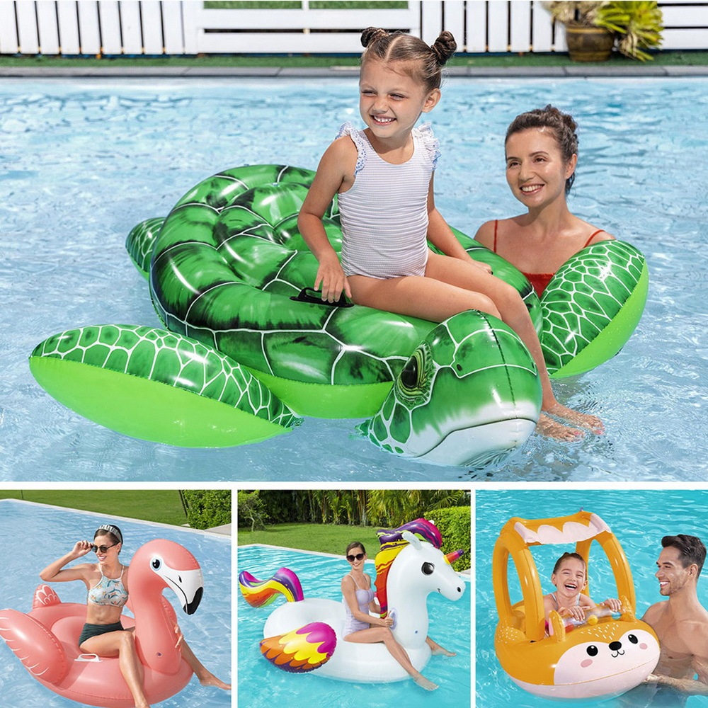 Buy Bestway Float Turtle Rider Inflatable Ride On Floating Pool Lounger ...